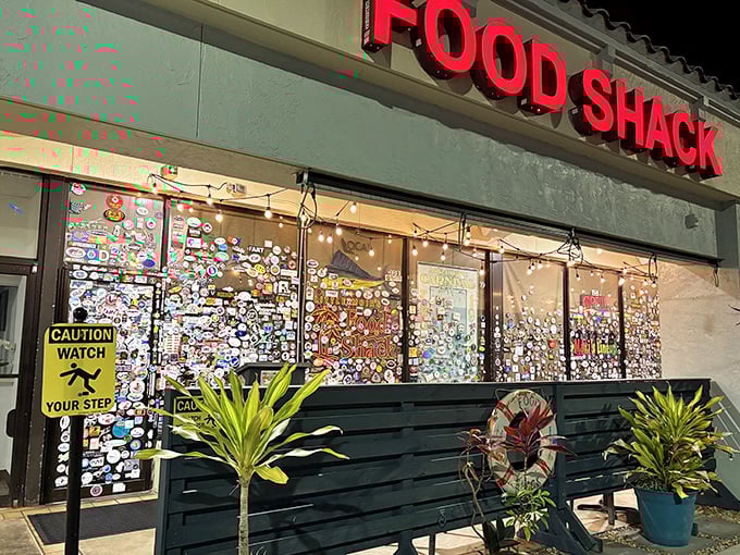 Sticker-covered windows: the universal sign of food worth finding. Little Moir's strip mall location hides culinary treasures inside.