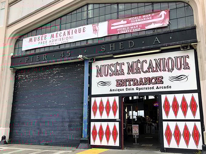6a. musée mécanique (san francisco)Musée Mécanique's entrance promises mechanical wonders from an era when entertainment didn't require Wi-Fi or software updates.
