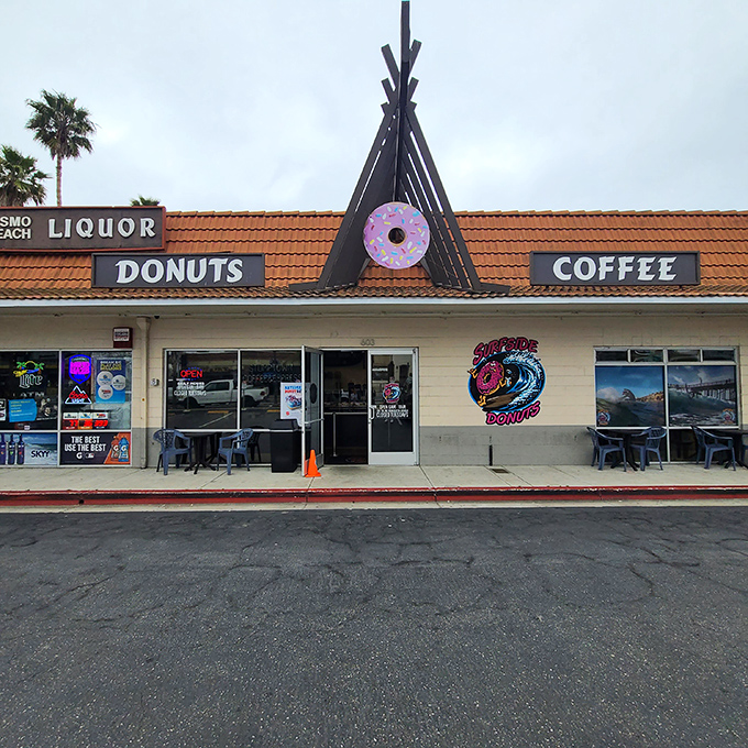 Surfside Donuts' beachside wooden façade looks like it belongs in a California postcard – with tastier souvenirs inside.