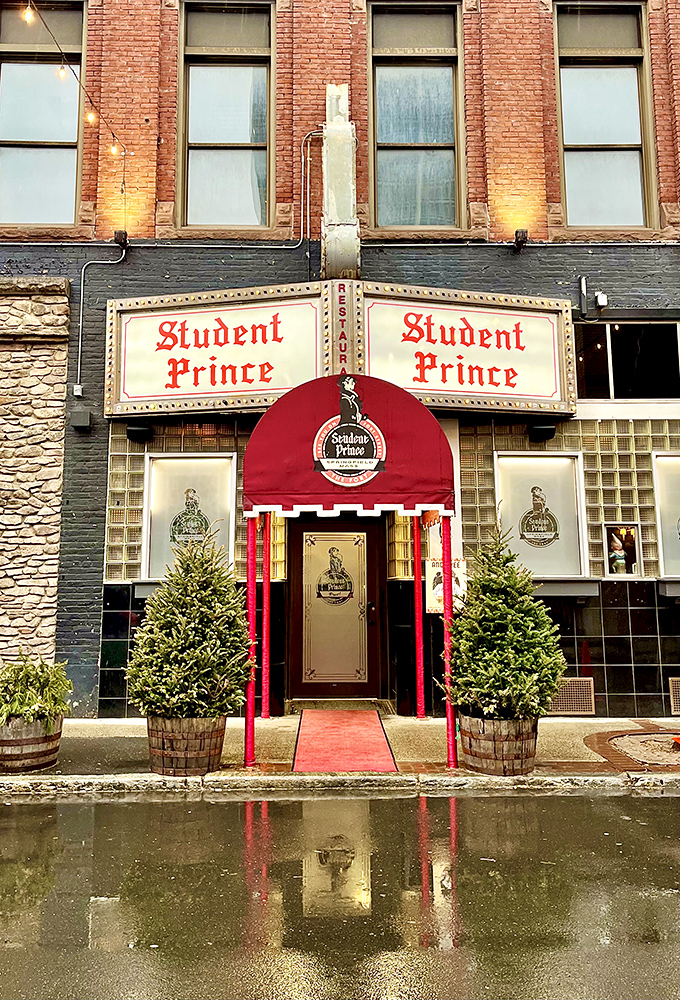 The Student Prince's vintage marquee isn't just nostalgic—it's a beacon guiding you to steak nirvana in downtown Springfield.