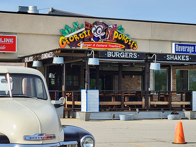 That playful treehouse vibe at Georgie Porgie's isn't just decor—it's permission to feel like a kid again, one spoonful at a time.