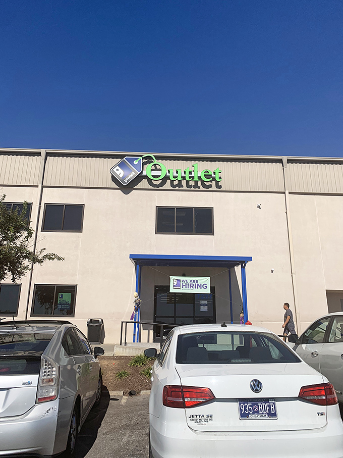 Where thrift shopping becomes an extreme sport! Goodwill Outlet's unassuming exterior conceals the ultimate treasure hunting experience.