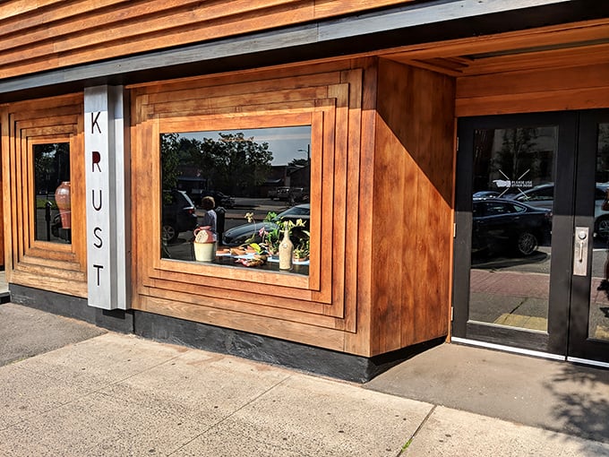 Krust Pizza & Bourbon Bar: Those wooden window frames frame more than just glass—they're portals to pizza nirvana in downtown Middletown.