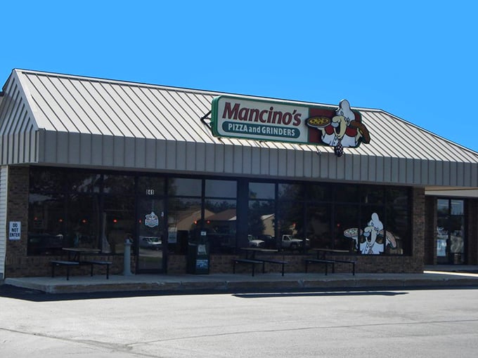Simple storefront, extraordinary flavors – Mancino's proves great pizza doesn't need fancy packaging.
