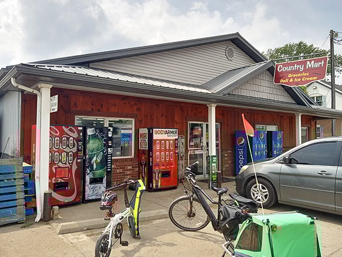 "Country Mart" beckons shoppers in Mount Hope. Don't worry—your credit card will get more exercise than your FitBit here!