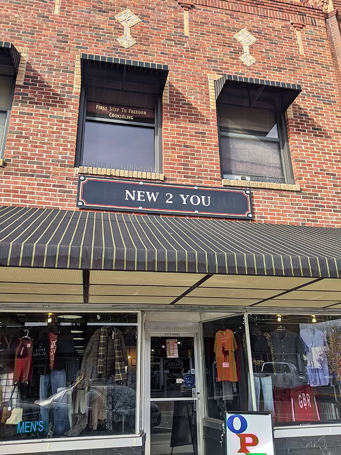 Mannequins dressed in their secondhand finest beckon from the windows. New 2 You proves great style doesn't require a first-owner price tag.