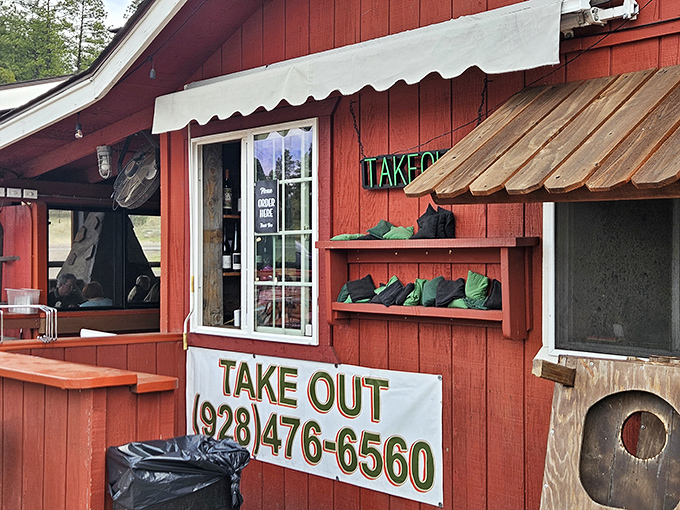 String lights and rustic charm make Old County Inn feel like summer camp for grown-ups. Except the food is way better than anything your camp counselor made.
