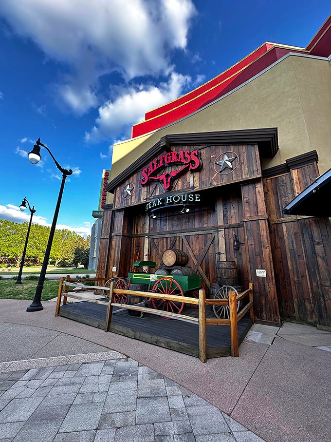 Saltgrass Steak House (Nashville): That barn-like exterior isn't just for show – it's a promise of down-home cooking with uptown taste.