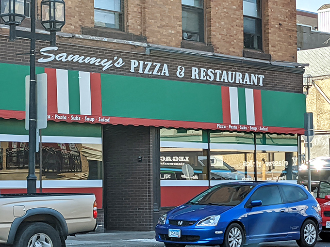 Sammy's Pizza: Duluth's pizza institution welcomes you with big windows and bigger flavors. Square-cut pieces are pure Minnesota pizza culture.