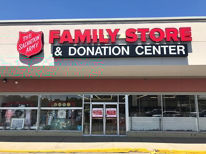 The red shield welcomes all! Salvation Army's Family Store combines clean, bright spaces with prices that make your wallet breathe a sigh of relief.