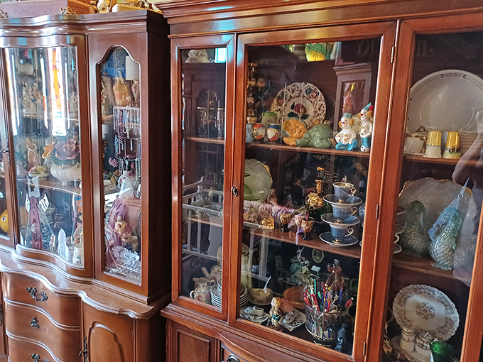 Every shelf holds treasures waiting to be discovered, like an archaeological dig through America's most stylish attics.