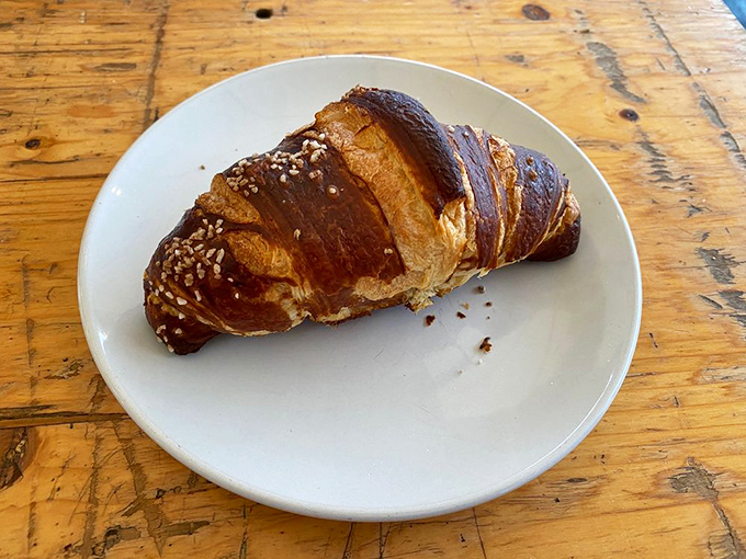 This Bavarian croissant has the flaky exterior of France and the hearty soul of Germany—a diplomatic breakfast solution we can all get behind.