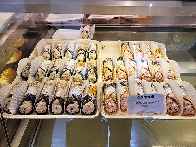 Cannoli that would make any Italian grandmother nod in approval. The perfect ratio of crisp shell to creamy filling—a textural masterpiece.
