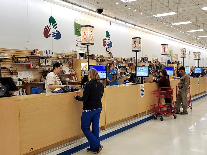 Where retail magic happens—friendly staff transform yesterday's donations into tomorrow's treasures, all while supporting community programs.