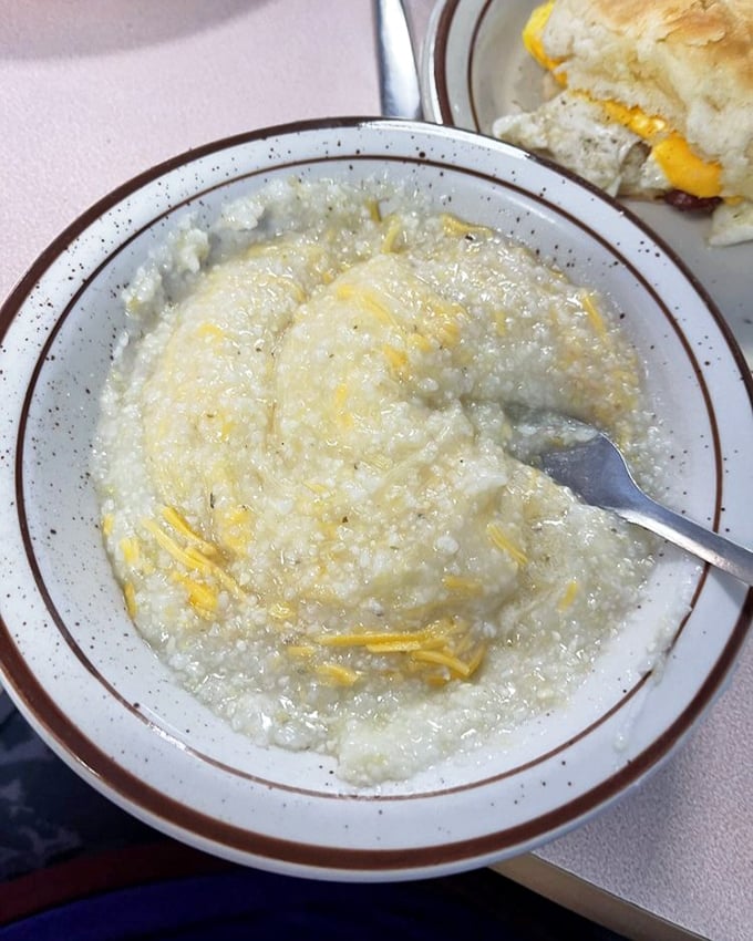 Cheese grits that would make any Southerner nod in approval—creamy, comforting, and worth crossing state lines for.