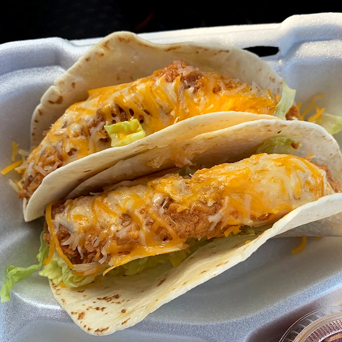 Fish tacos that bring the beach to your table. Wrapped in warm tortillas and topped with melted cheese, they're vacation in edible form.