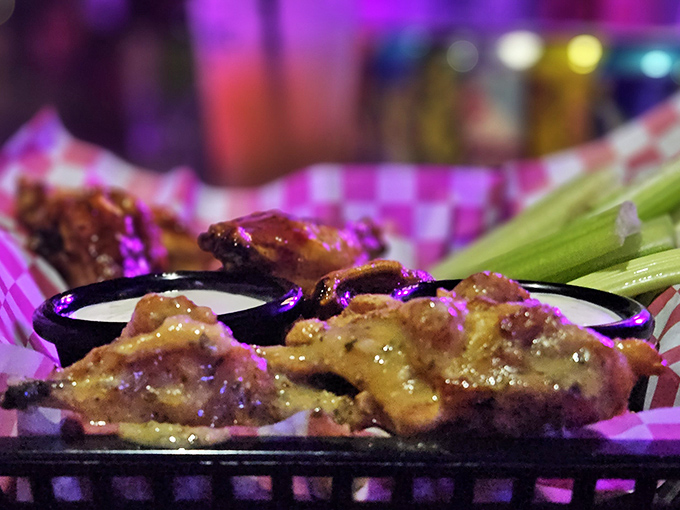 These wings aren't just cooked—they're pampered. Glistening with sauce and served with cooling dips, they're the kind of appetizer that threatens to upstage the main event.