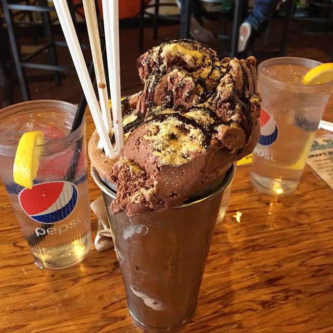 Chocolate malt so thick it requires engineering skills and serious commitment to finish properly.