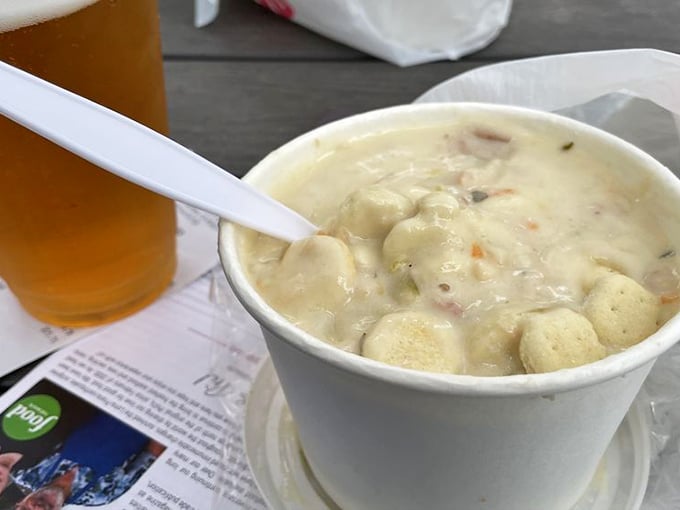 This isn't just clam chowder – it's a warm, creamy hug in a cup. The kind of soul-satisfying goodness that makes rainy days something to look forward to.