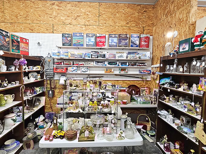 This treasure trove of glassware and collectibles might just contain that very piece your grandmother had that your cousin mysteriously "borrowed" after the funeral.