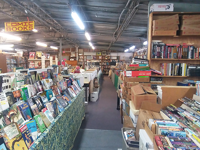 Literary heaven stretches before you—aisles of possibility where comic book heroes wait patiently to be rediscovered and taken on new adventures.