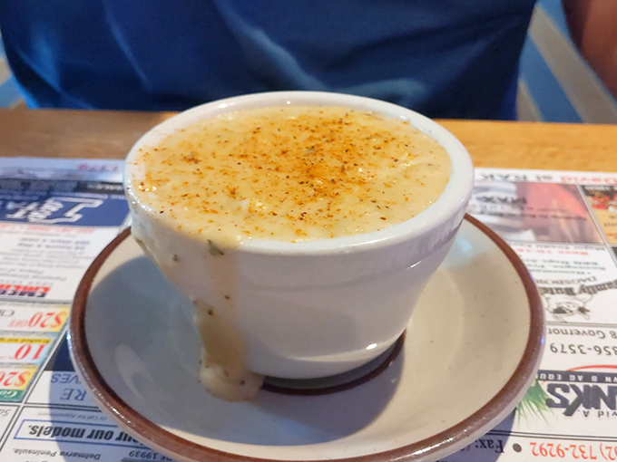 This isn't just soup—it's a warm hug in a bowl. Sprinkled with spices and served with a side of nostalgia, it's Delaware comfort in liquid form.