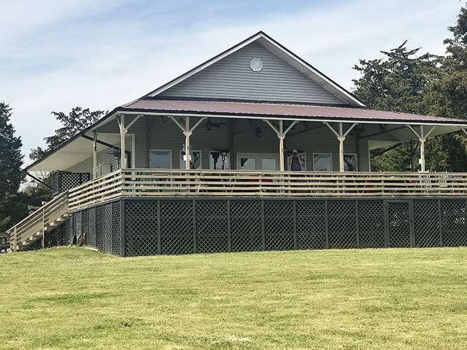 This wraparound porch at Enoree River Vineyards practically begs you to sit a spell with a glass of something local. Rocking chairs not optional.