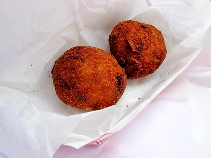 Crispy on the outside, soft on the inside. These golden-brown fish cakes offer the perfect handheld British snack for New Yorkers on the go.