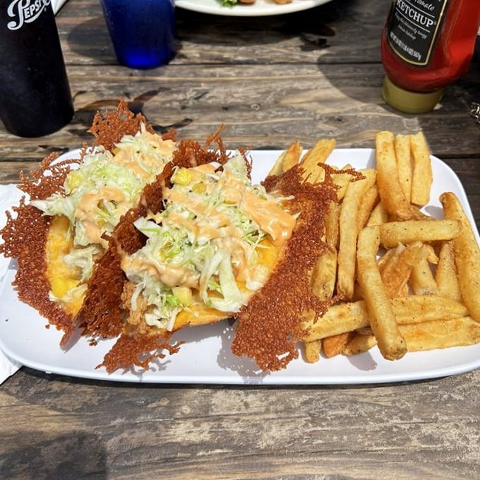 These aren't your California cousin's fish tacos—they're Florida's coastal answer to the question "What's for lunch?"