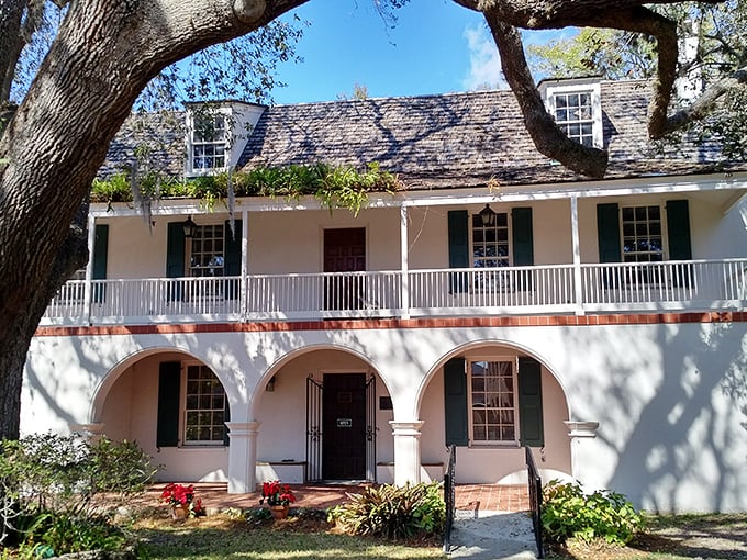 The González-Álvarez House's whitewashed walls and graceful arches tell stories of Spanish, British, and American families who called this elegant structure home.