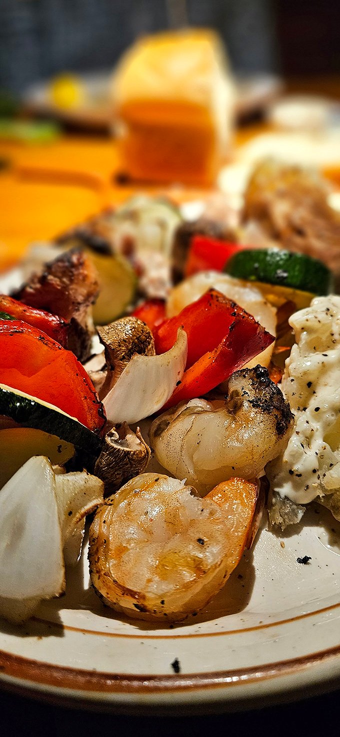 A colorful medley of grilled vegetables that proves even in steak country, the supporting cast deserves a standing ovation.