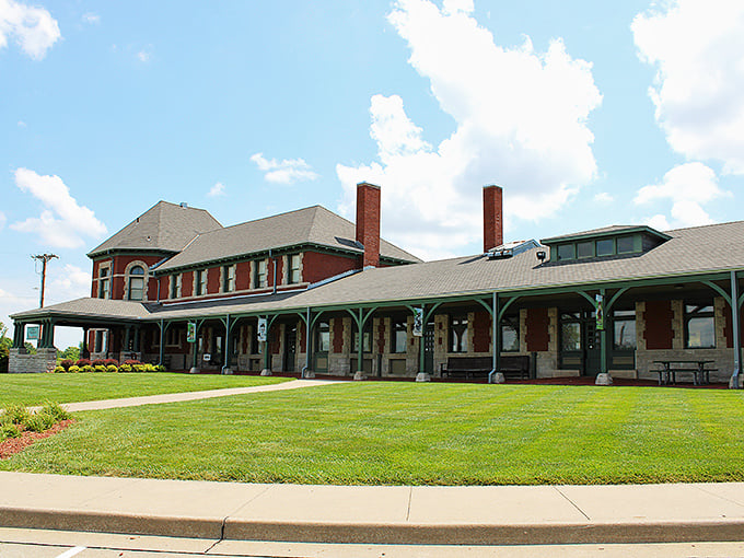 The restored Katy Depot stands as a brick-and-mortar reminder of Sedalia's railroad glory days, now serving new generations of visitors.