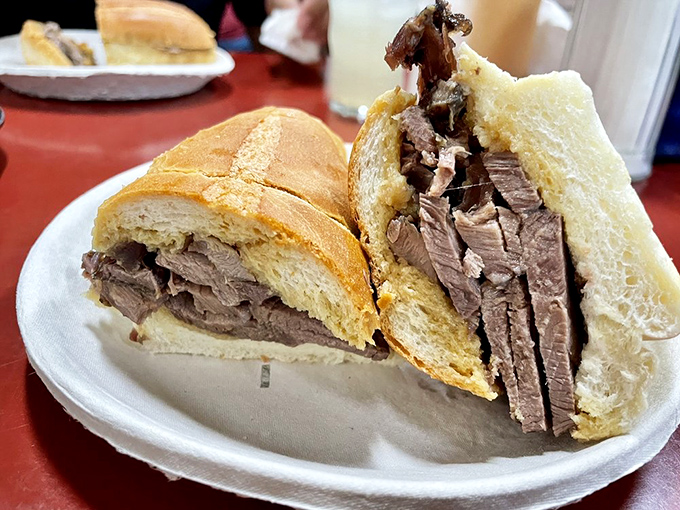 The lamb sandwich offers a delicious alternative that's every bit as satisfying as the beef. 
