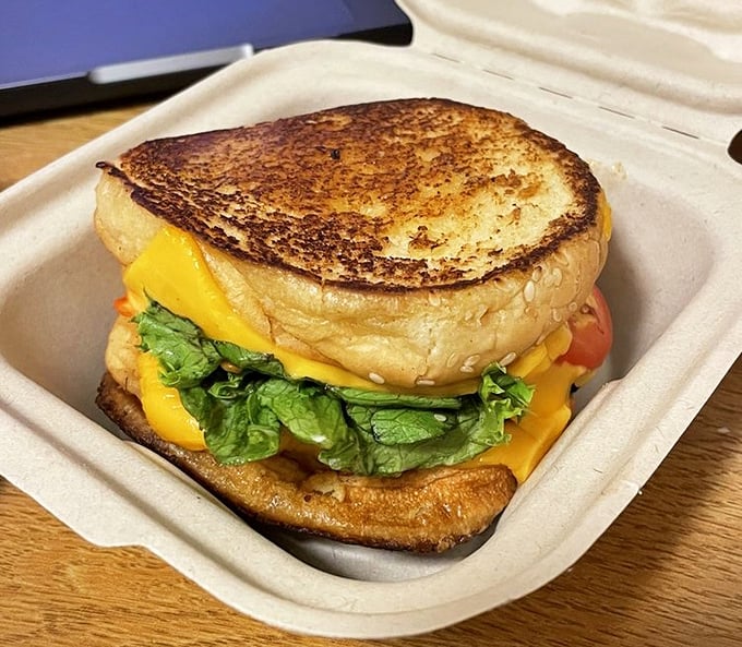 The patty melt—that brilliant compromise between a grilled cheese and a burger that proves sometimes the best ideas happen between two slices of toast.
