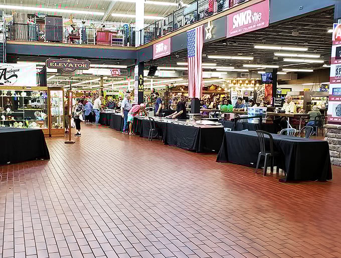 The marketplace's multi-level design means twice the shopping in the same footprint—like a bargain hunter's game of three-dimensional chess.