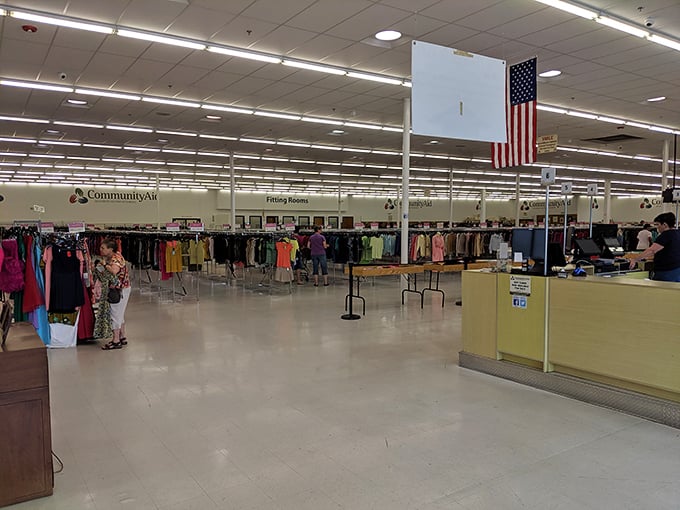 The diverse crowd at CommunityAid proves that bargain hunting transcends all demographics—we're united by the thrill of the find.