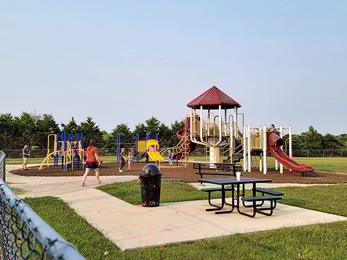 South Park's playground buzzes with the timeless sounds of childhood joy – proof that sometimes the simplest entertainment creates the most lasting memories.