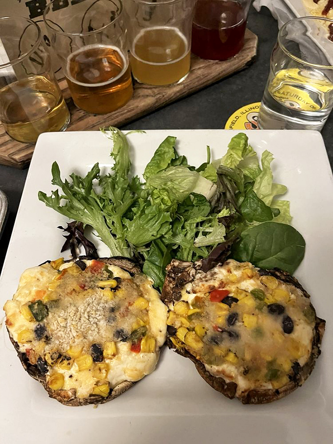 These stuffed portabella mushrooms with mixed vegetables and melted cheese prove that vegetarian options aren't just an afterthought—they're showstoppers in their own right.