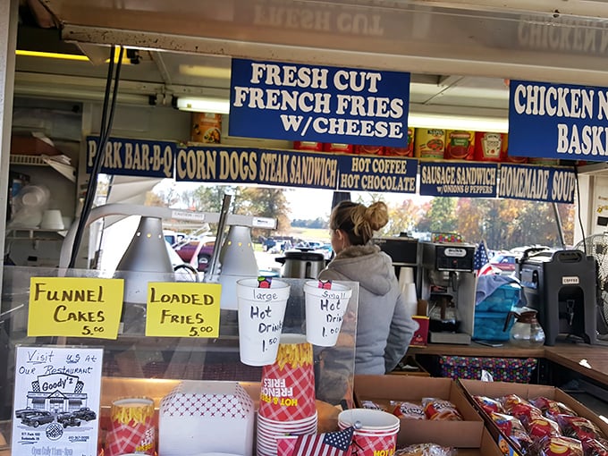 Nothing says "authentic flea market experience" quite like fresh-cut fries and funnel cakes – fuel for serious treasure hunting that satisfies both nostalgia and hunger.