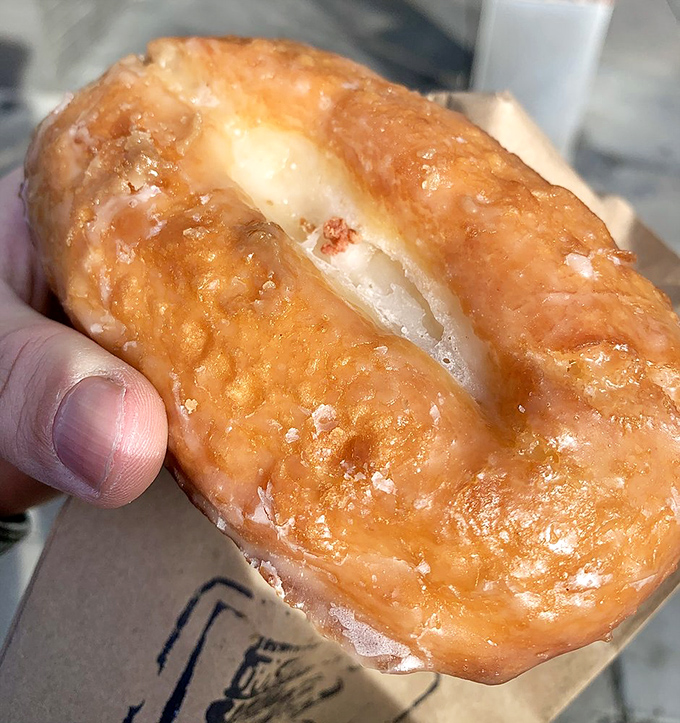 The buttermilk bar's golden exterior promises the kind of tender crumb that makes mornings worth celebrating.
