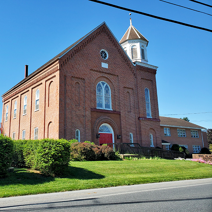 Brick by dignified brick, this church stands as a testament to craftsmanship and community. Sunday best has a whole different meaning here.