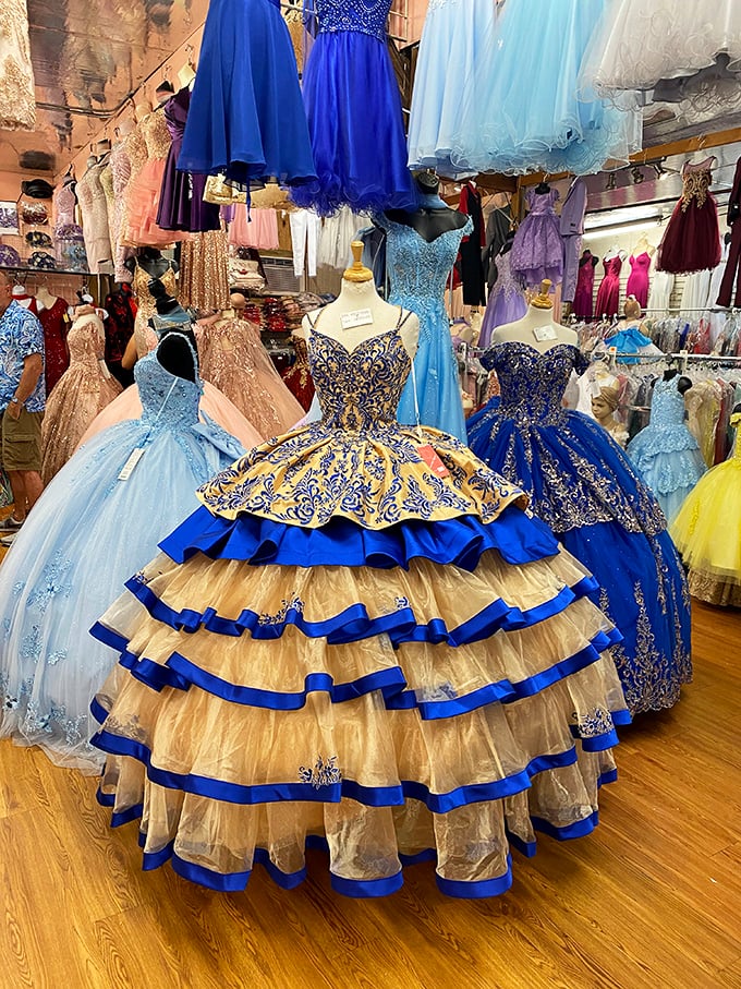 Quinceañera dreams come true in ruffles and sequins. These spectacular gowns transform ordinary moments into Cinderella stories.