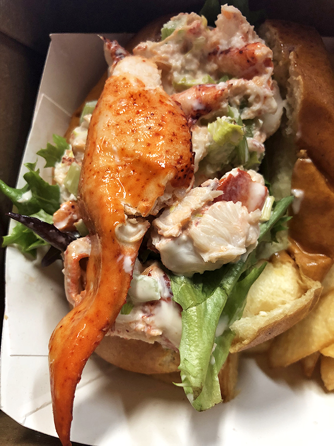 Not just a lobster roll—a masterpiece of seafood engineering. The chunks of lobster practically high-five your taste buds with each bite.
