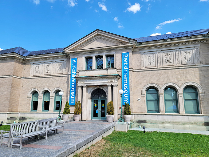 The Berkshire Museum stands as Pittsfield's cultural anchor, its neoclassical façade promising enlightenment without the pretension of big-city institutions.