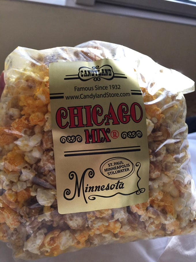 The legendary Chicago Mix – where caramel and cheese popcorn create a sweet-savory marriage that's outlasted most Hollywood relationships.