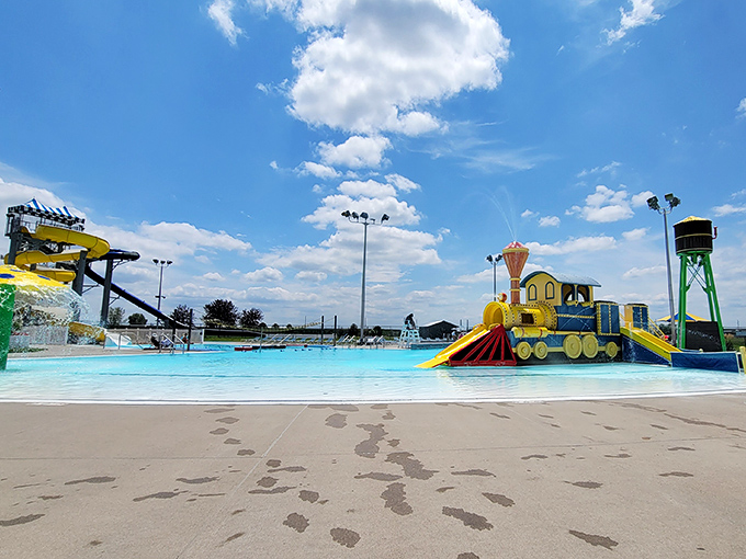 Splash Station water park offers summer fun that grandkids will love and grandparents can actually afford—no second mortgage required for family entertainment here.