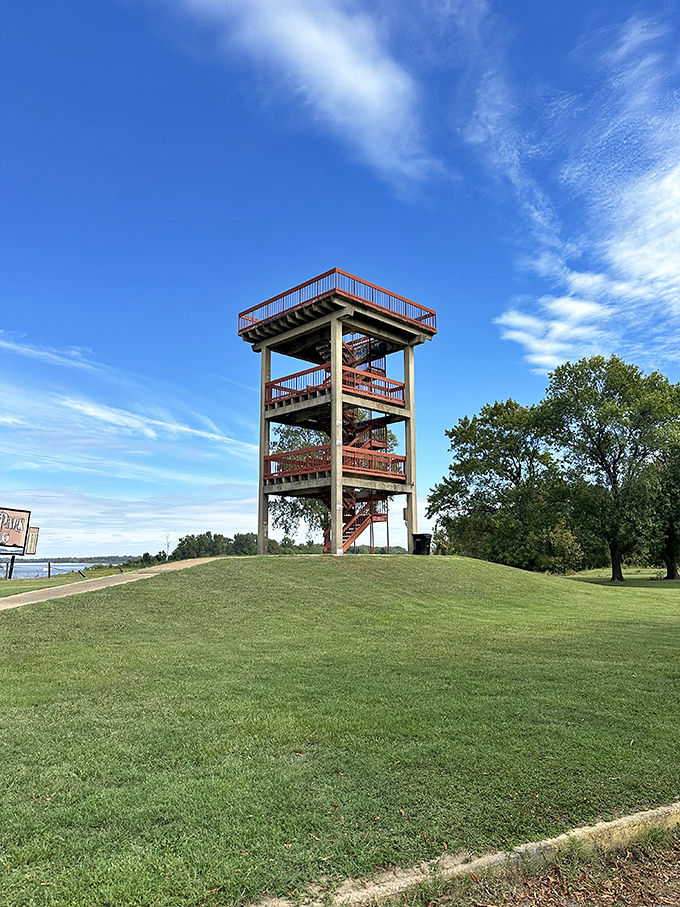 This observation tower offers panoramic views of the Mississippi River that'll make you understand why they call this landscape "mighty" – worth every step to the top.