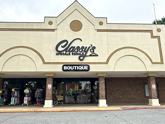 Classy by name, classy by nature—this boutique-style facade promises a thrifting experience several notches above ordinary.