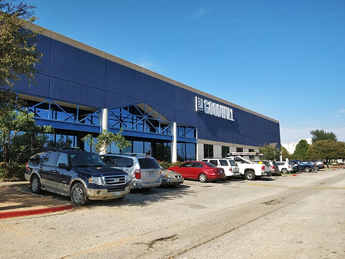 Goodwill's sleek blue building houses what thrift enthusiasts call "the Olympics of secondhand shopping"—are you ready to compete?