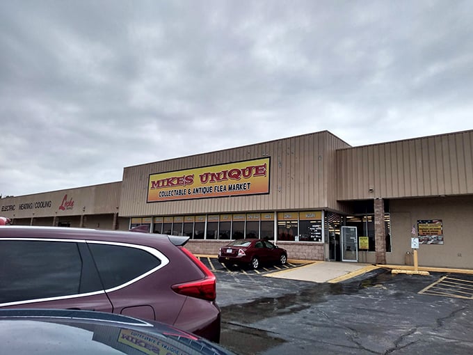 Mike's Unique storefront promises exactly what it delivers - one-of-a-kind finds for every budget.